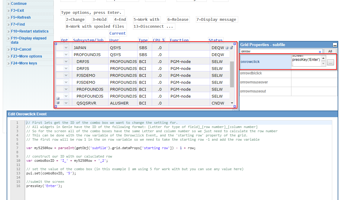 Profound Pro Tip: Using Genie Customizations to Configure Subfiles